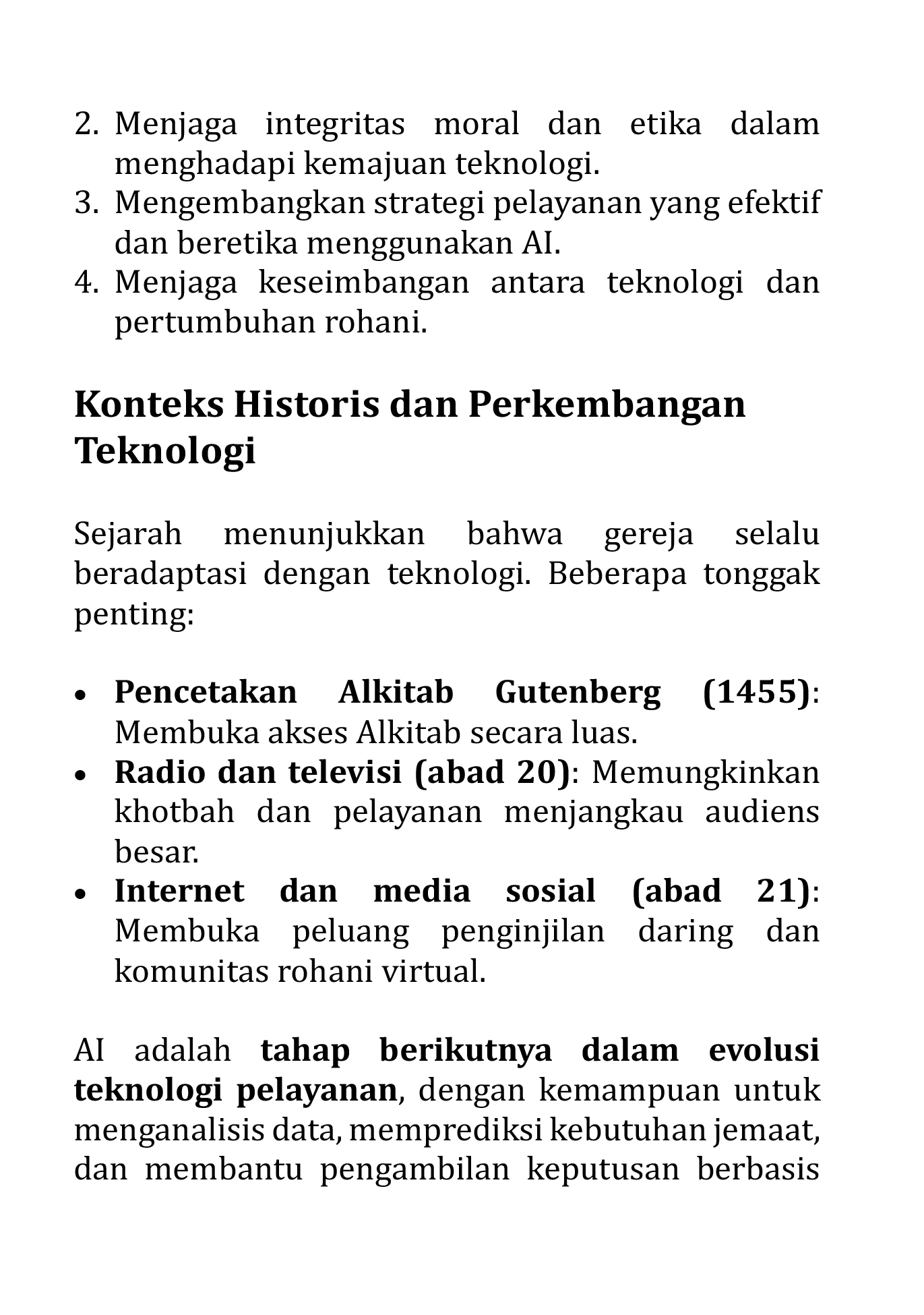 PERANAN ARTIFICIAL INTELLIGENCE (AI) BAGI PELAYANAN HAMBA TUHAN ...